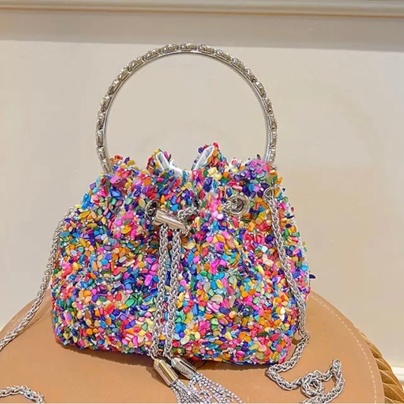 Bags | Colorful Rhinestone Purse | Poshmark